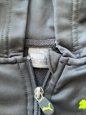 Puma | Shirts & Tops | Puma Boys Gray Hoodie With Neon Yellow Trim Size ...
